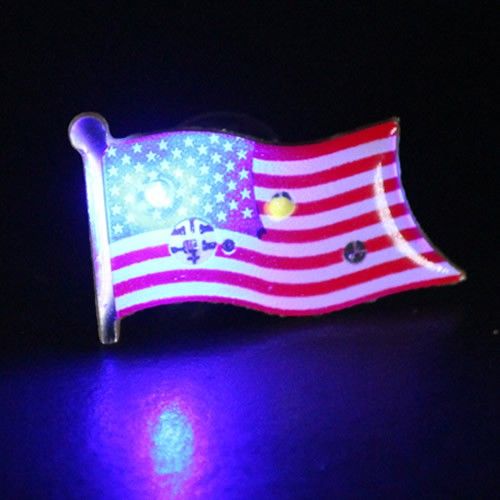 American Flag Lighted At Night 800 Series LED Solar Flagpole Light